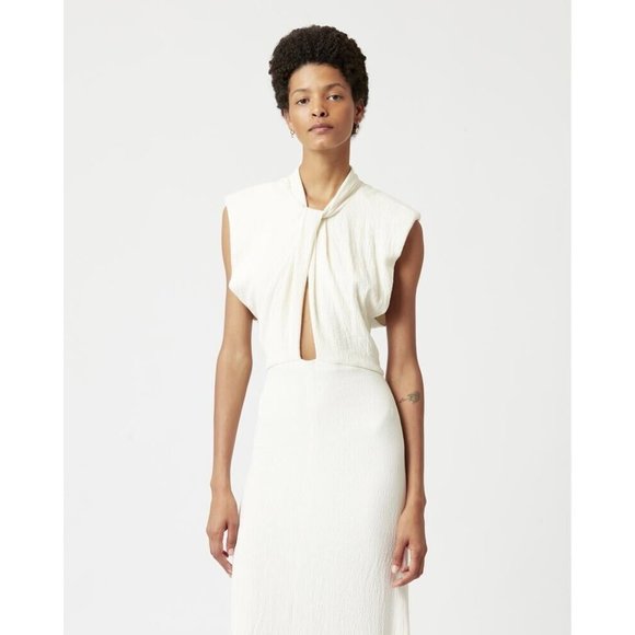 Isabel Marant | Dresses | Isabel Marant Rabea Dress White Front Twist ...
